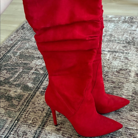 Jessica Simpson | Shoes | Jessica Simpson Red Heeled Boots | Poshmark